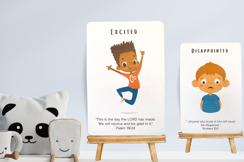 Emotion Cards With Bible Verses Bible Learning for Kids - Etsy