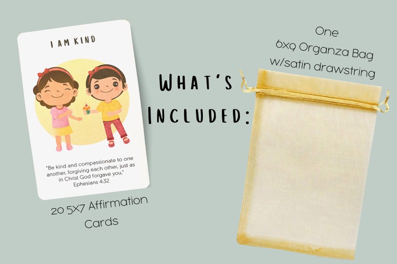 Affirmation Cards With Bible Verses Bible Learning for Kids - Etsy