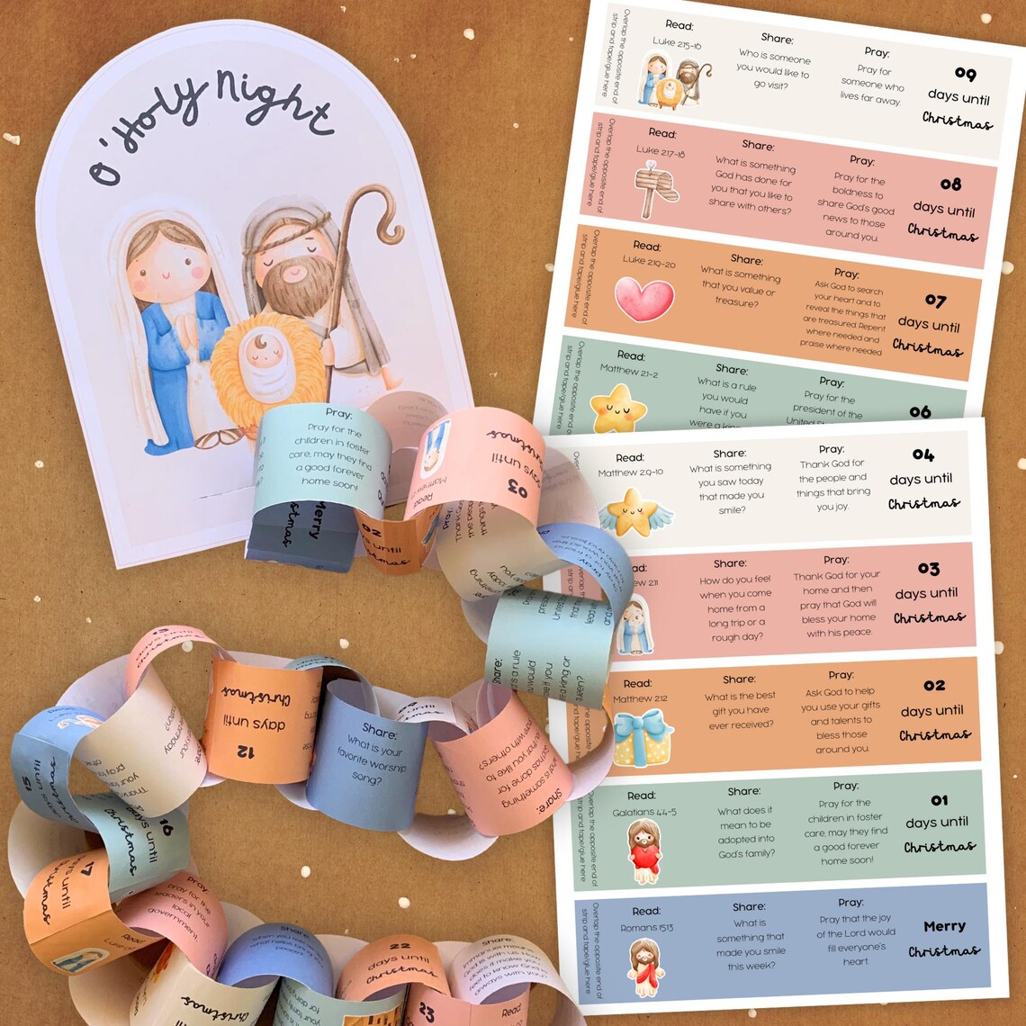 Christmas Story Paper Chain Countdown: Advent Devotional (digital ...