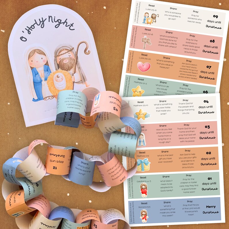 Christmas Story Paper Chain Countdown: Advent Devotional (digital ...