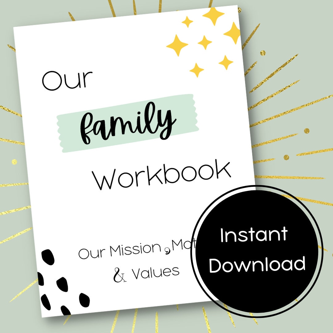Family Mission, Motto & Values Workbook, Step-by-step Guide, Vision Board, Christian Family ...