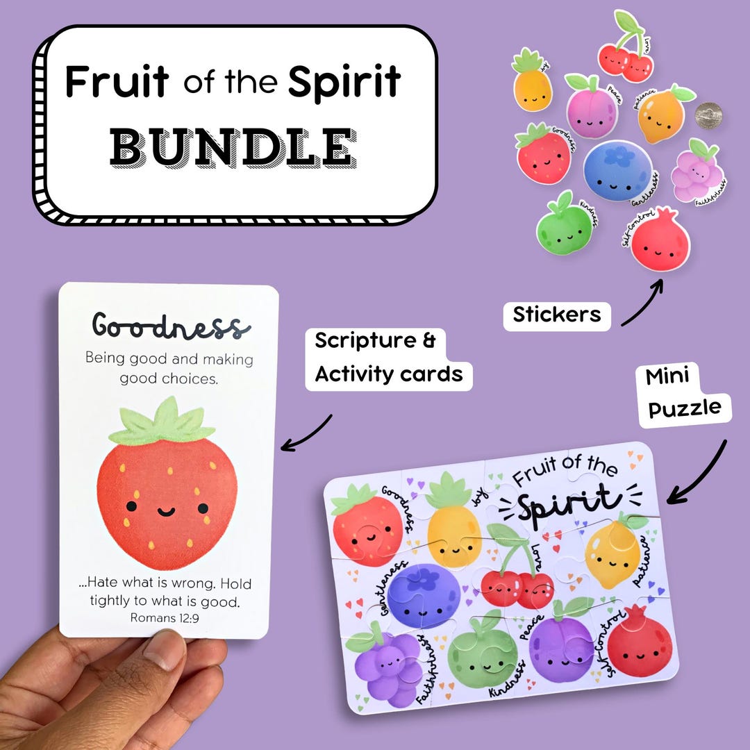 Fruit of the Spirit Bible Study Pack: Scripture Cards, Stickers, Mini ...