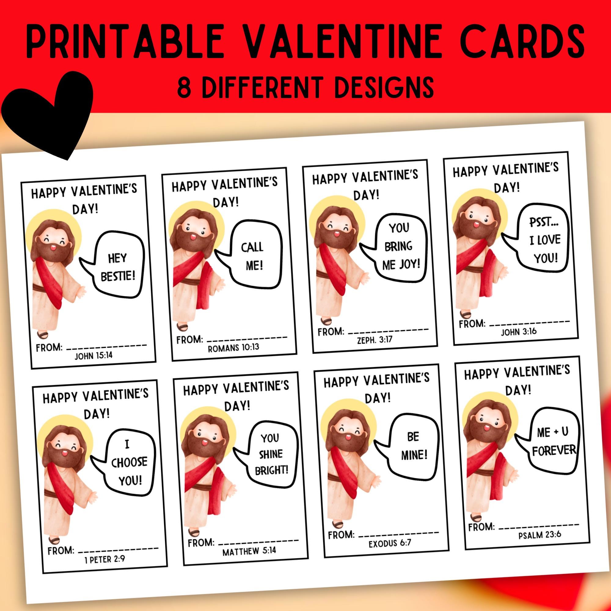 Jesus Meme Valentine Cards, Sunday School, Christian Valentines (PDF ...
