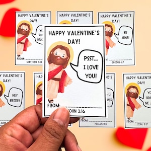Valentine Cards for Kids, Jesus Meme, Bible Verse Valentine Cards ...