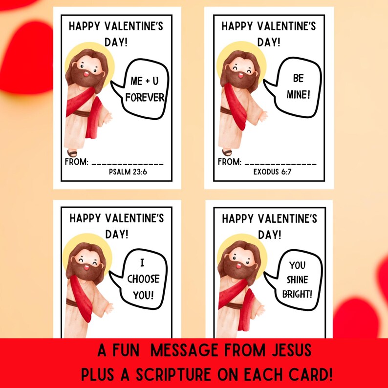 Valentine Cards for Kids, Jesus Meme, Bible Verse Valentine Cards ...