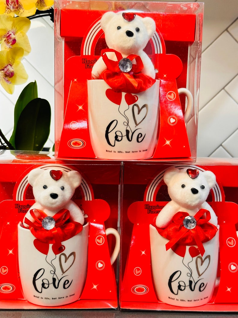 Love Mug With Bear in a Romantic Gift Box. Gift for Him or Her ...