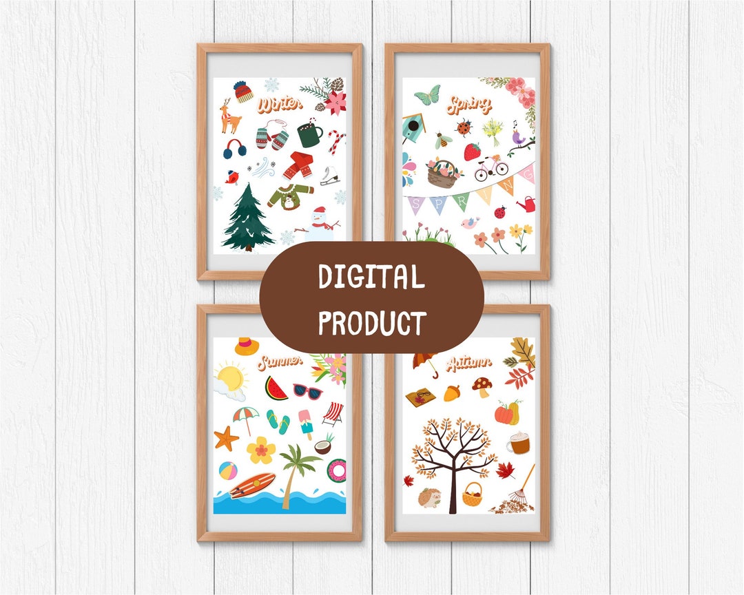 Seasons Poster Seasons Posters Printable Seasons Poster - Etsy