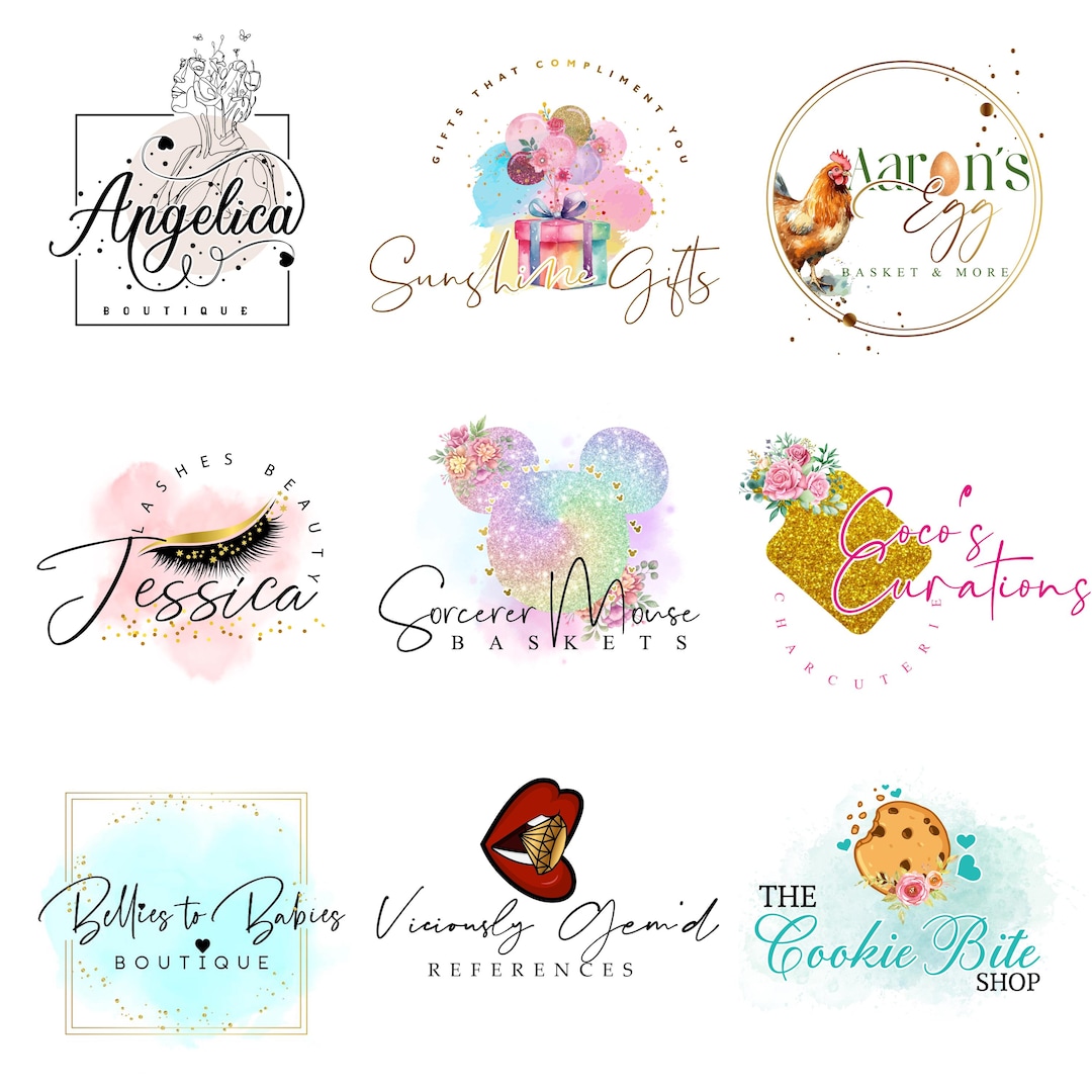 Custom Logo Design for Small Business | Professional Logo | Pastel ...