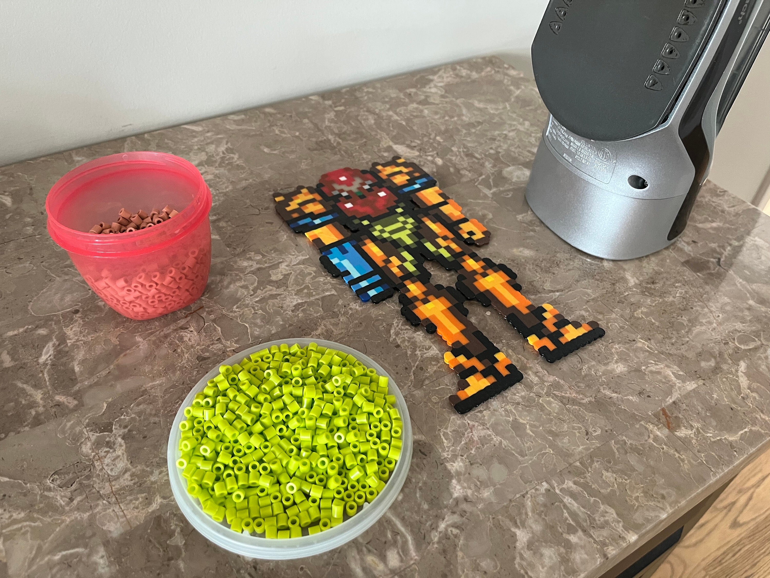 Samus Super Metroid Perler Bead Sprite Metroid - Etsy