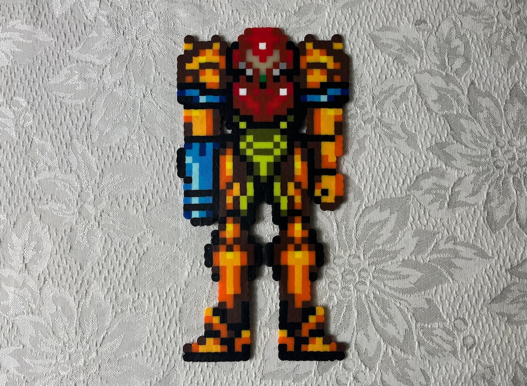 Samus Super Metroid Perler Bead Sprite | Metroid - Etsy