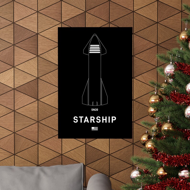 Starship Matte Poster Spacex - Etsy