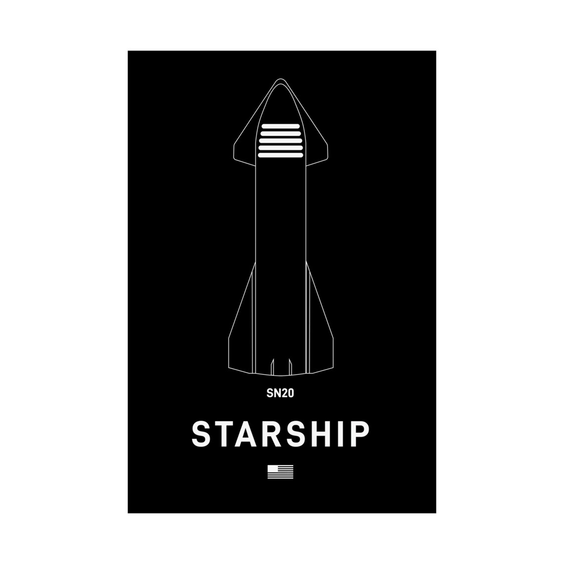 Starship Matte Poster Spacex - Etsy
