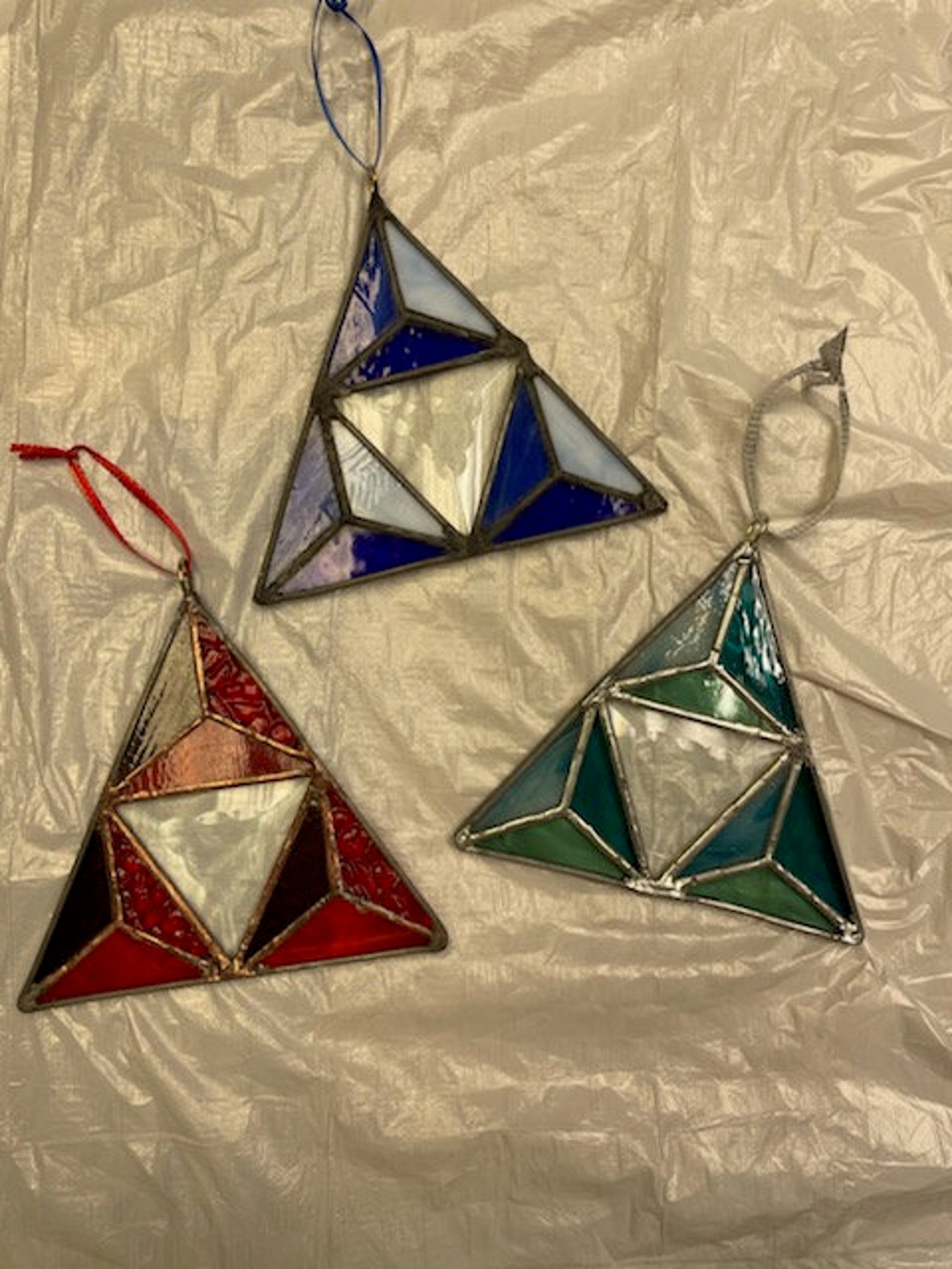 Triangle Illusion Stained Glass Suncatcher - Etsy