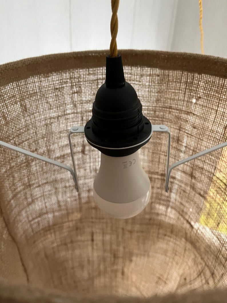 Textured HESSIAN Lamp Shade, Standard and Pendant Light Shade, Organic ...