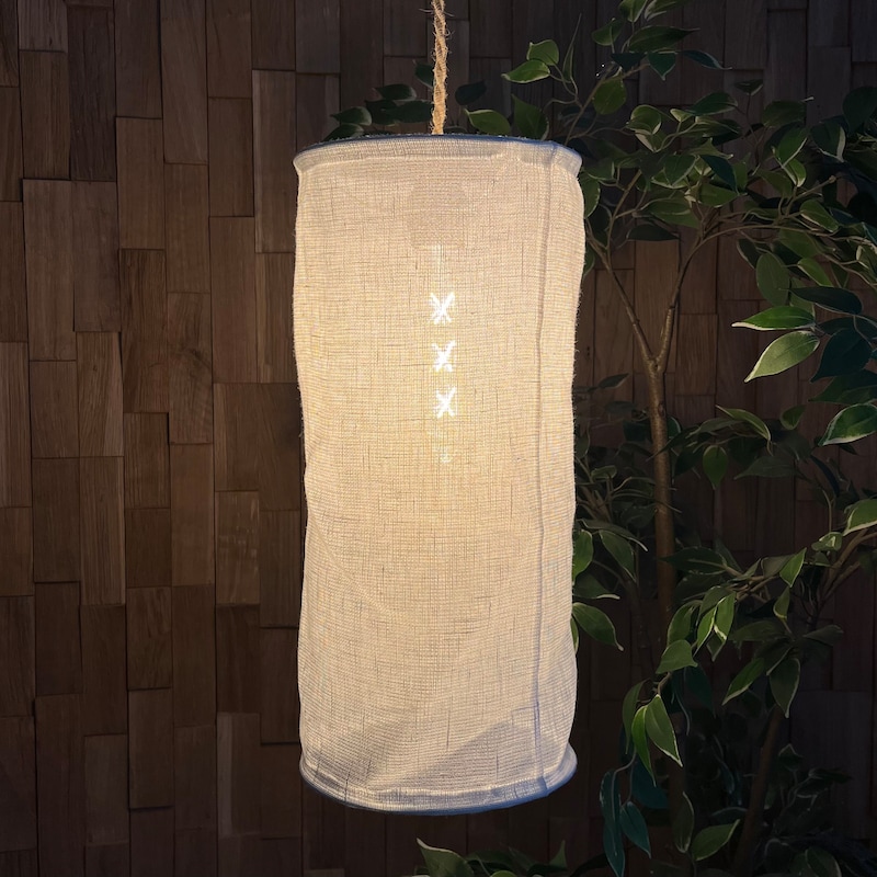Linen Drum Pendant Light - Etsy