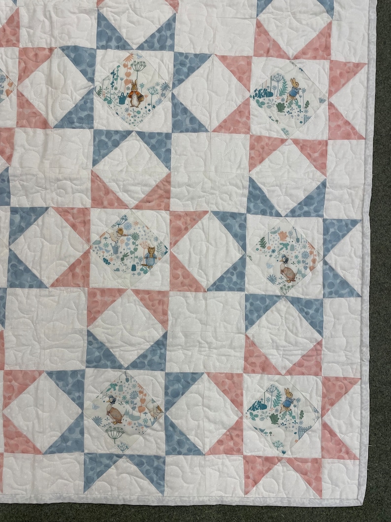 Handmade Peter Rabbit & Friends Cot Quilt - Etsy