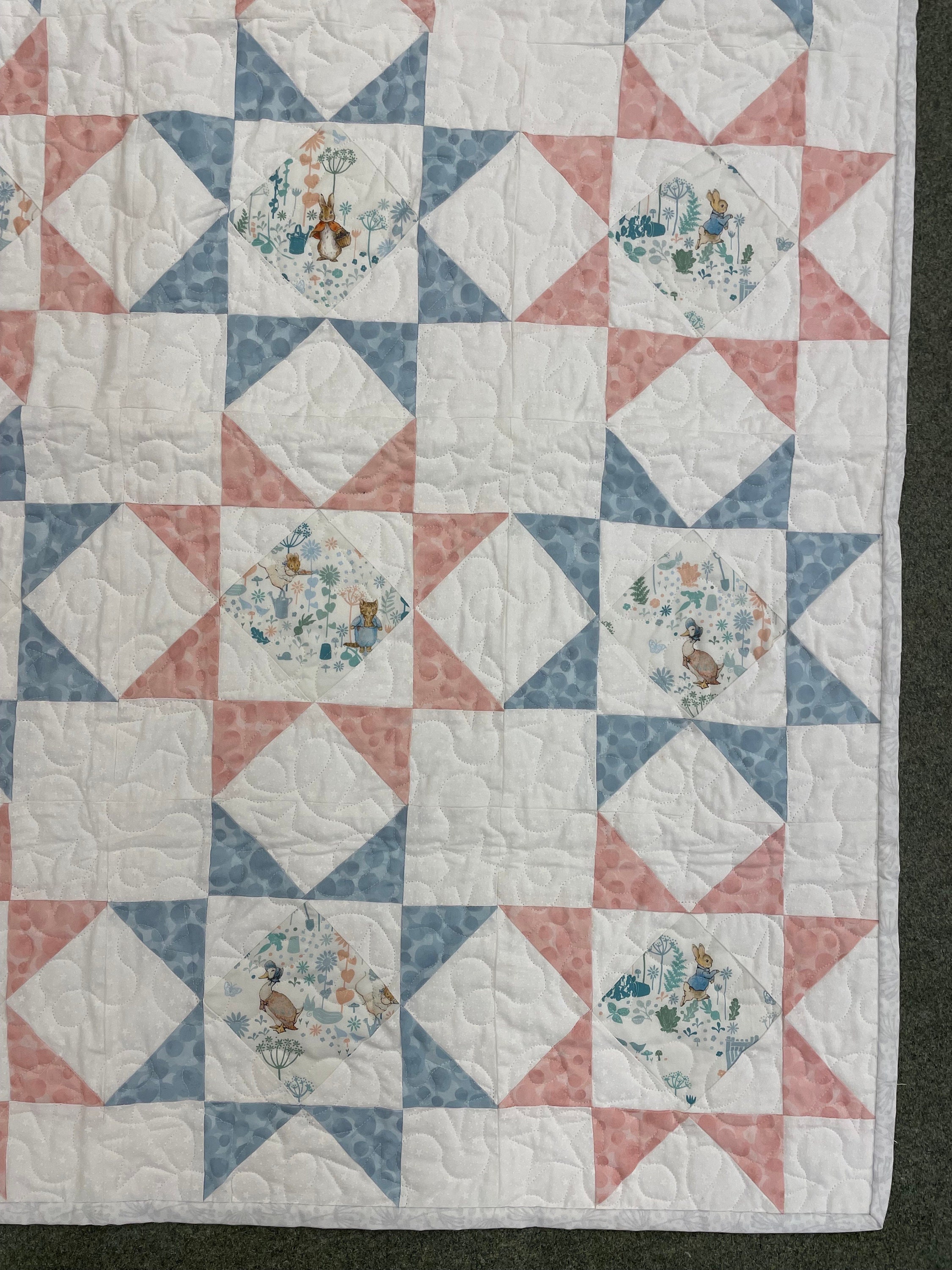 Handmade Peter Rabbit & Friends Cot Quilt - Etsy