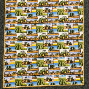 Handmade Tractor Cot Quilt - Etsy