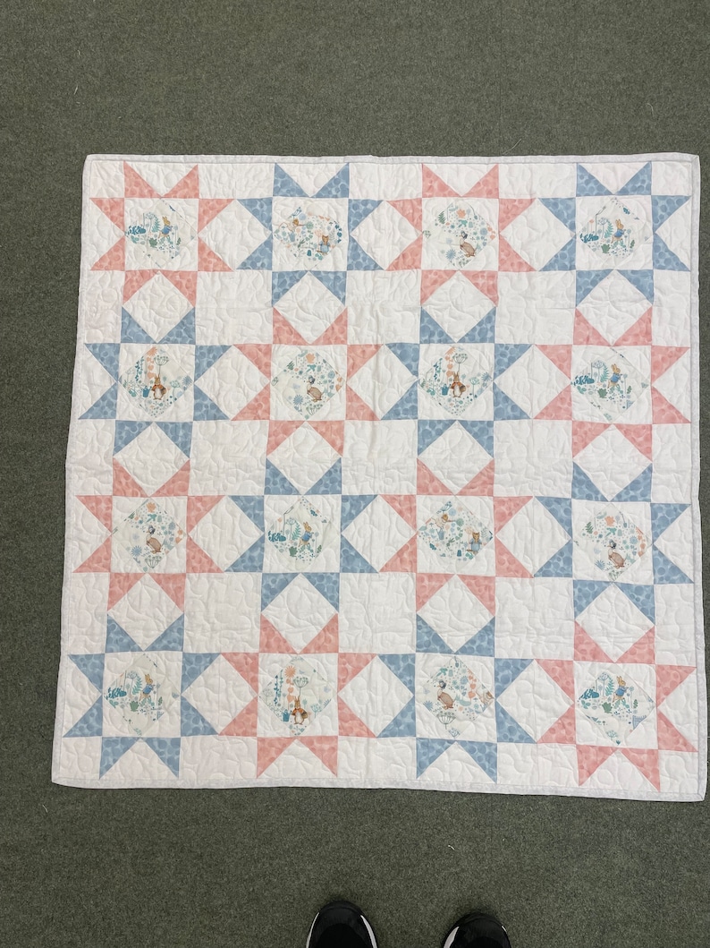 Handmade Peter Rabbit & Friends Cot Quilt - Etsy