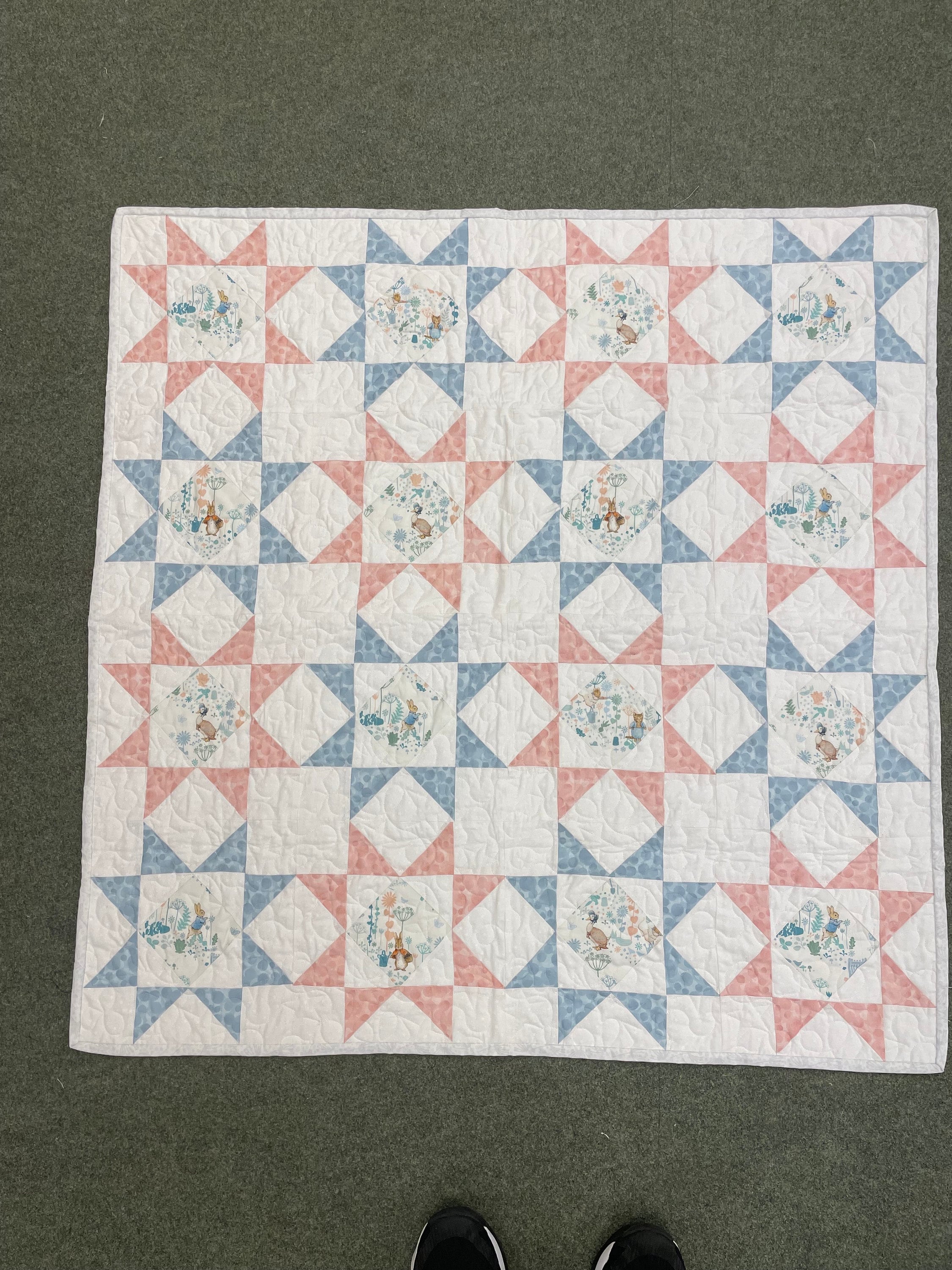 Handmade Peter Rabbit & Friends Cot Quilt - Etsy