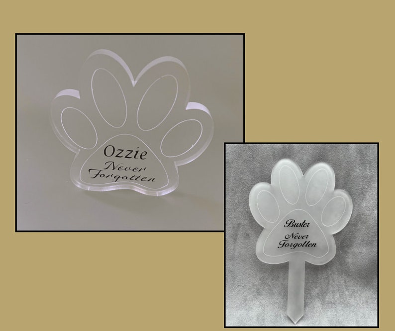 Paw Memorial Plaque and Grave Marker - Etsy