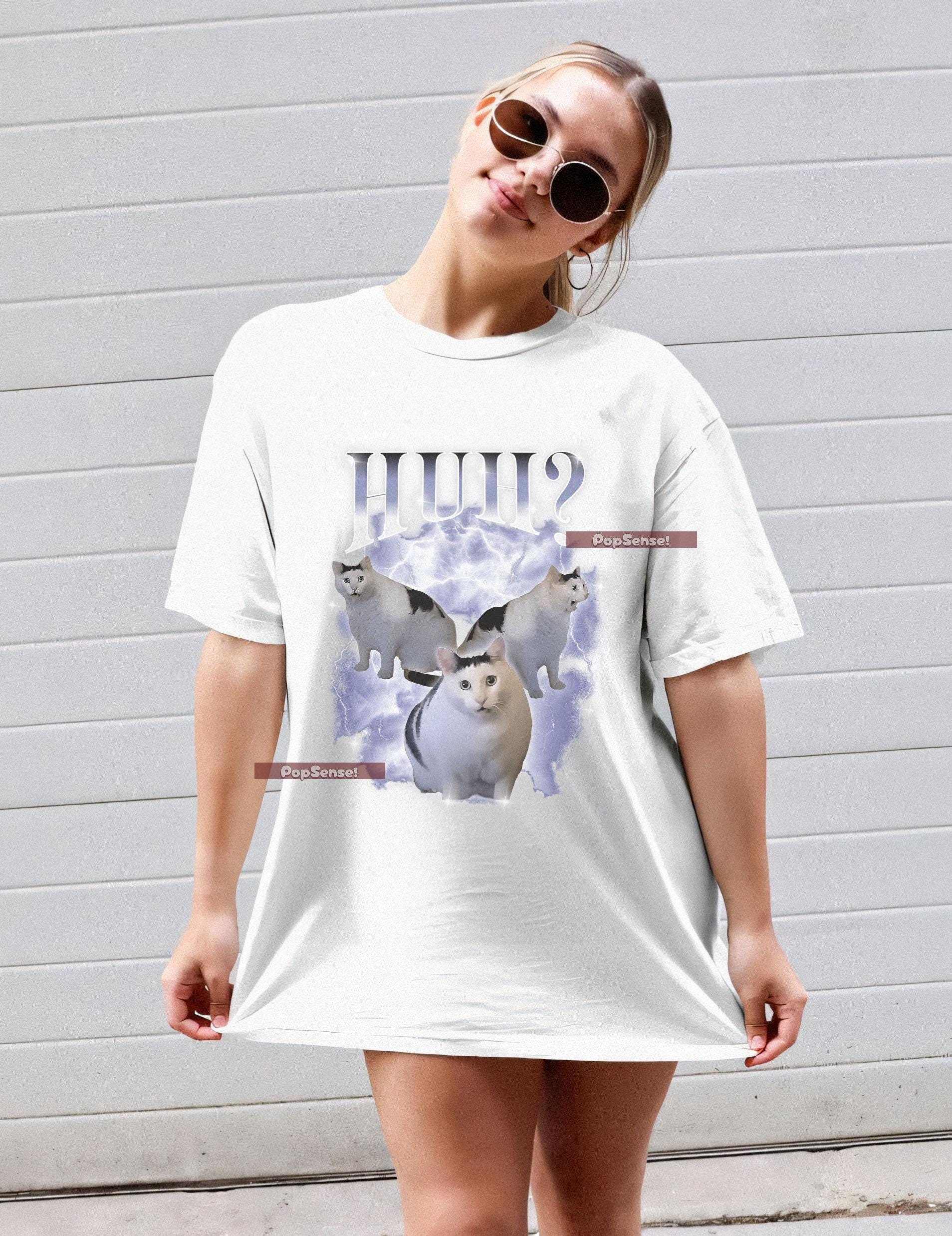 T-shirt - Huh Cat Chonky Ben Meme 90s Bootleg Vintage - Vintage 90s Huh ...