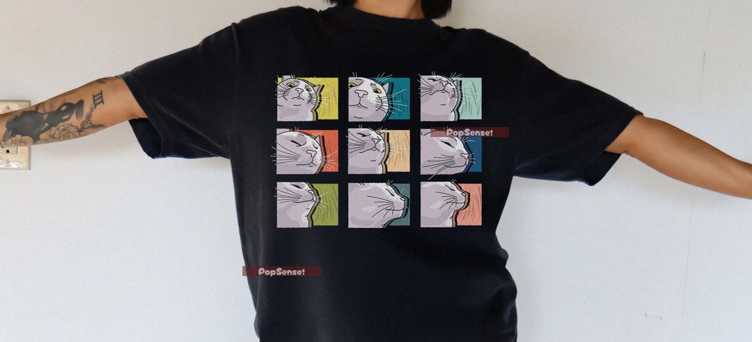 T-shirt - Cat Vibing Meme Catjam - Cat Vibing to Music (color) - Vibing ...