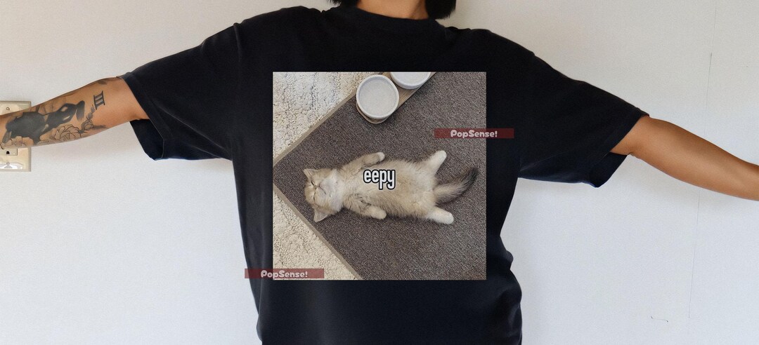 T-shirt - Eepy Kitten Meme - Adorable Sleepy Kitten T-shirt Cute Cat ...