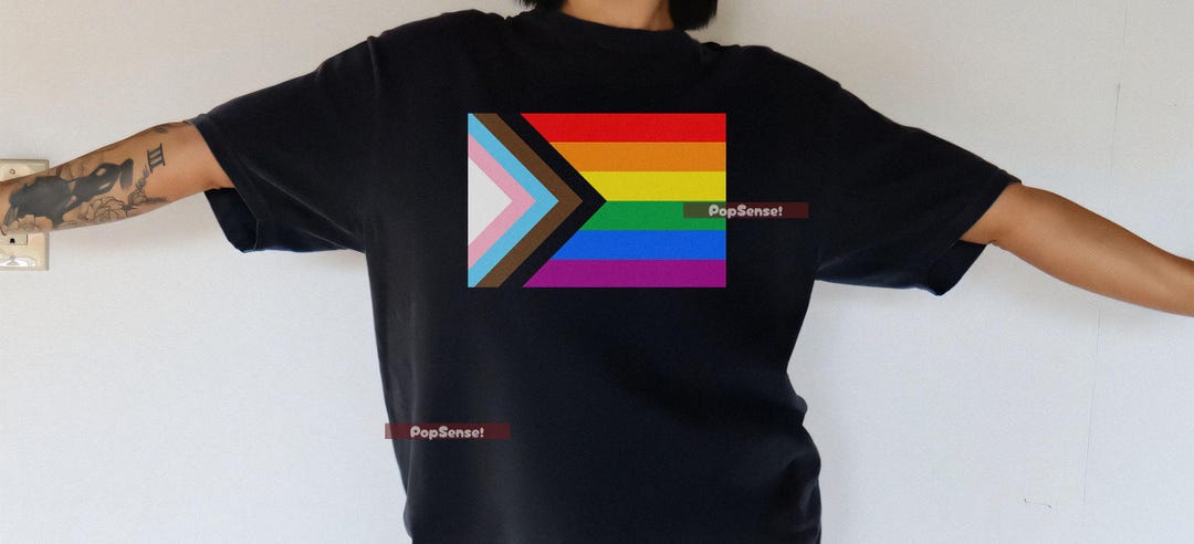 Progress Pride Flag T-shirt: LGBTQ+ Rights, 100% US Cotton Tee - Etsy