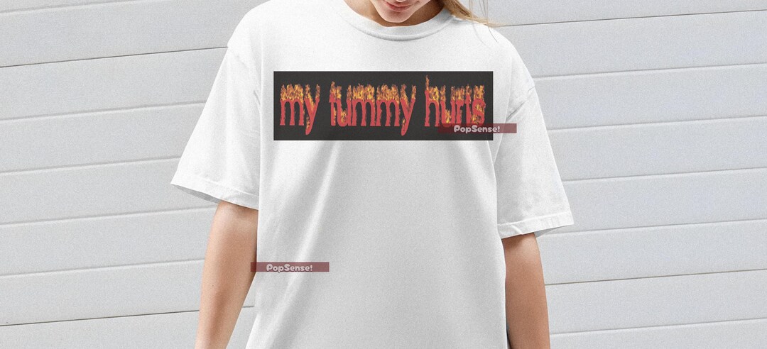 T-shirt - My Tummy Hurts - Funny Zoomer Text Meme T-shirt - Dank Meme ...