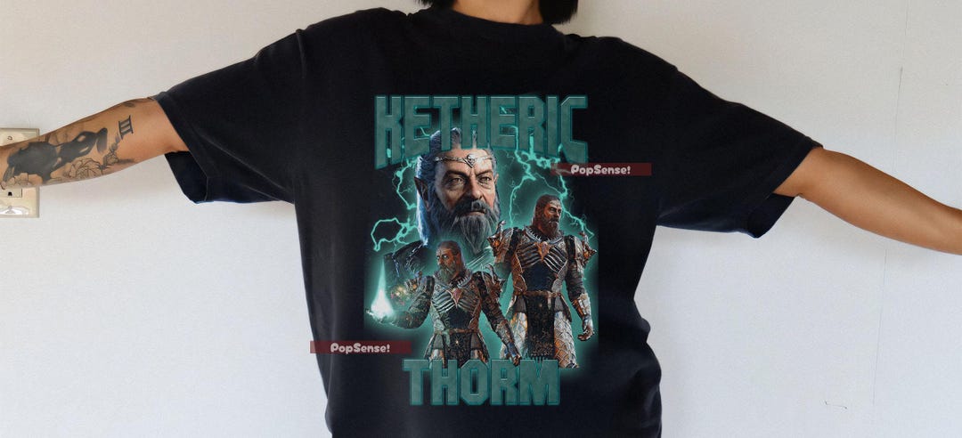 T-shirt Ketheric Thorm Retro Baldur's Gate 3, BG3, and Rap Culture With ...