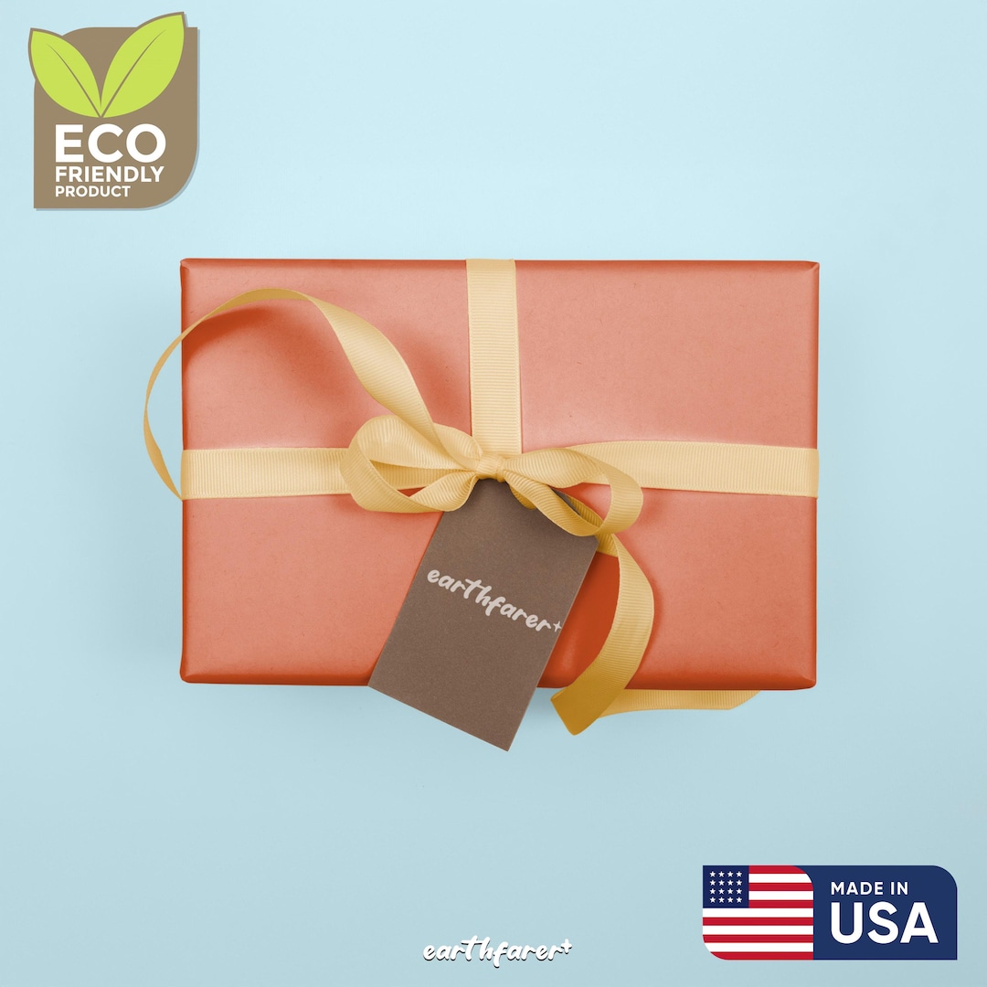 Orange Wrapping Paper Eco-friendly Gift Wrap Sustainable Solid Color ...
