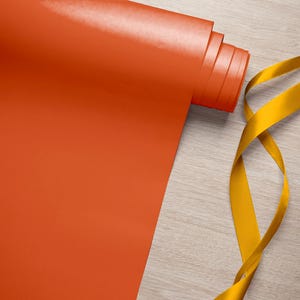 Orange Wrapping Paper Eco-friendly Gift Wrap Sustainable Solid Color ...
