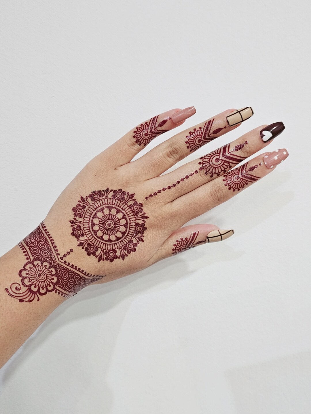 Henna Style Tattoo Stickers- Temporary Henna Tattoo- Fake Henna ...