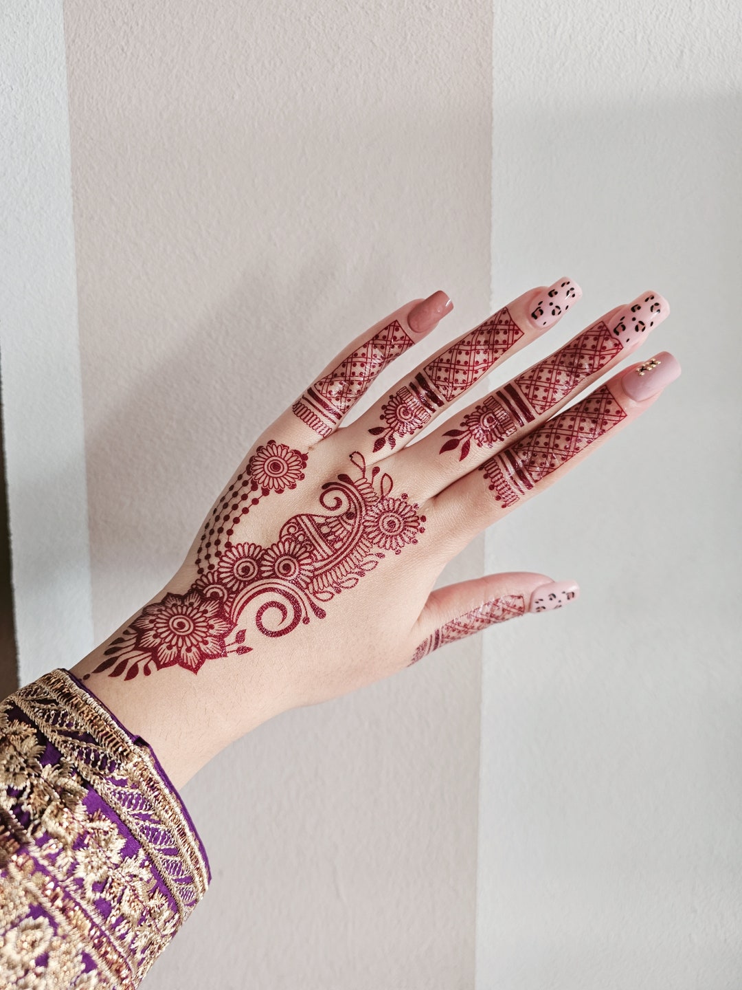 Henna Style Tattoo Stickers Temporary Henna Tattoo Fake Henna stylish ...