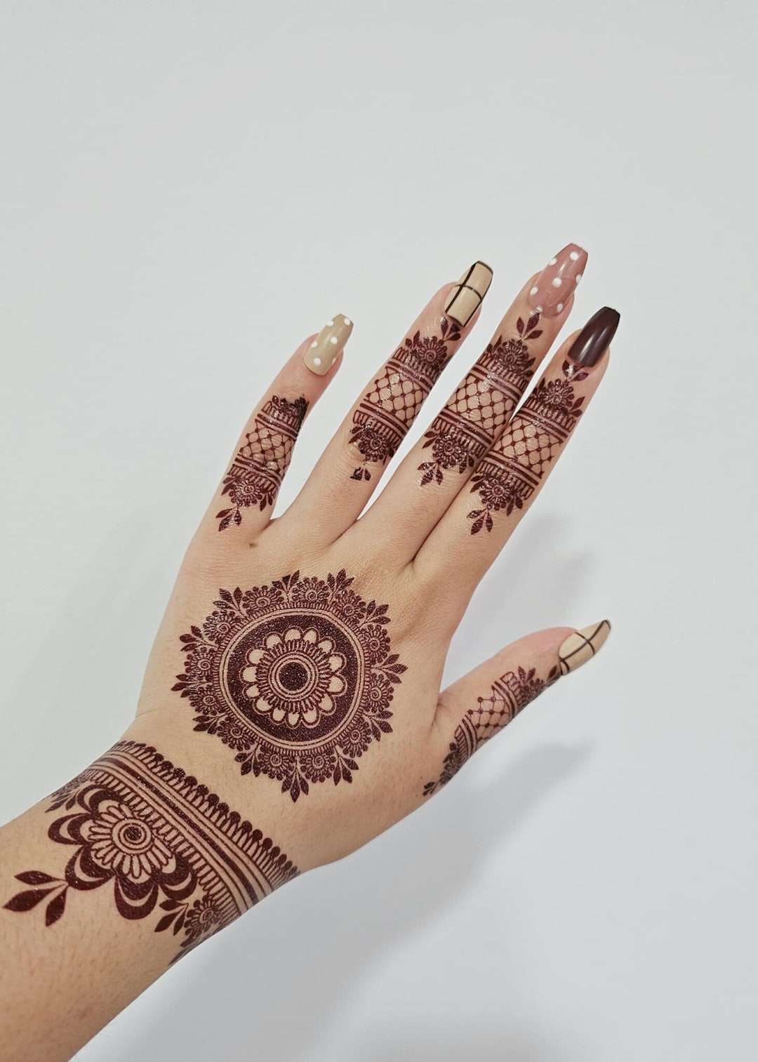 Henna Style Tattoo Stickers - Temporary Henna Tattoo- Fake Henna -stylish Tattoo- Henna Design ...