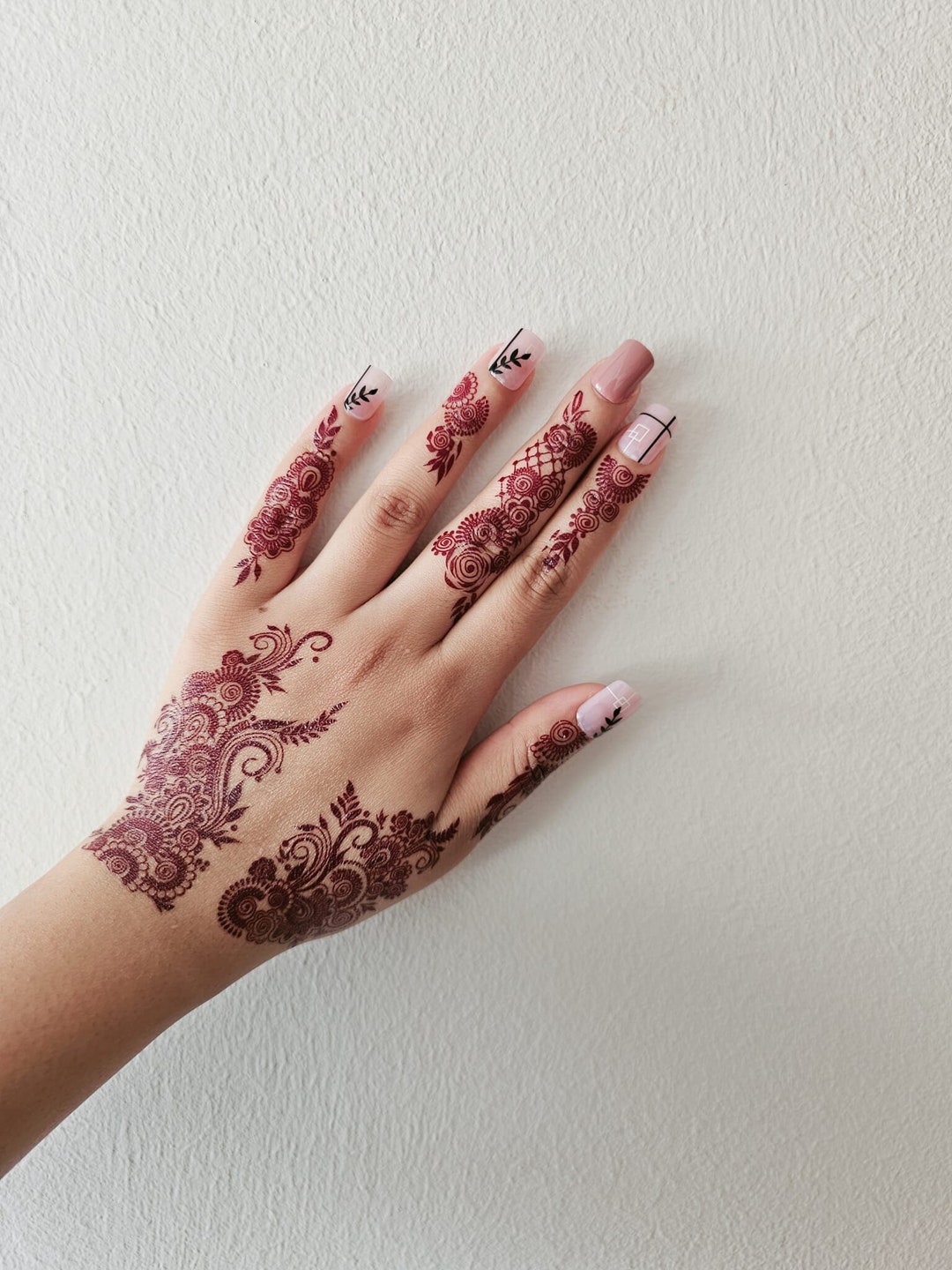 Henna Style Tattoo Stickers Temporary Henna Tattoo Fake Henna stylish ...