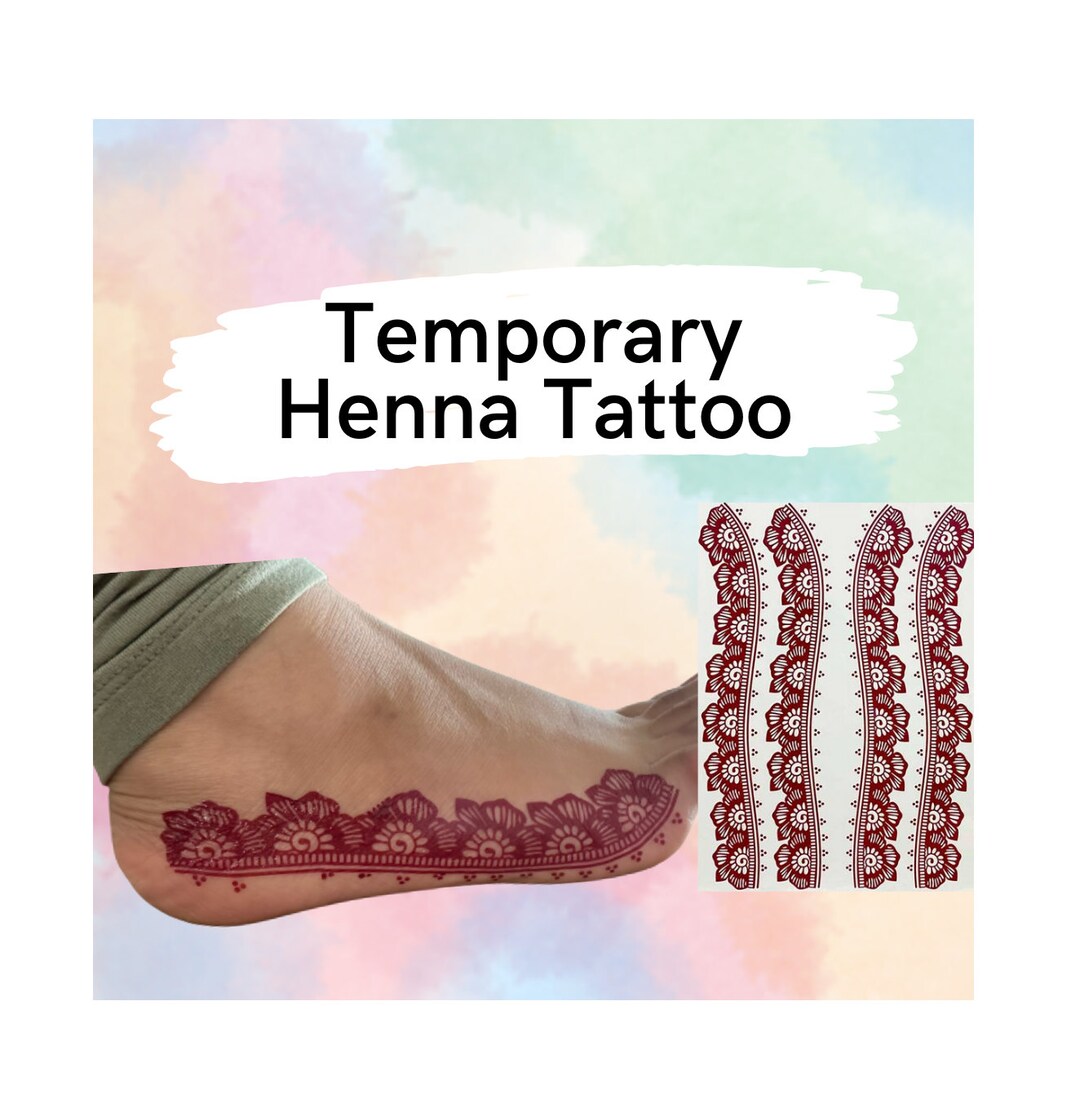 Henna Style Tattoo Stickers Temporary Henna Tattoo Fake Henna stylish ...