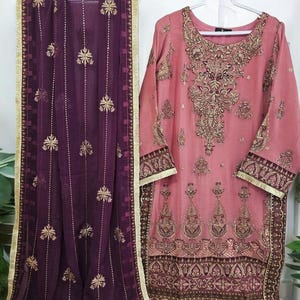 Pakistani Brand Asim Jofa Original Chiffon Embroidered Chamak Dhamak Collection Pakistani ...