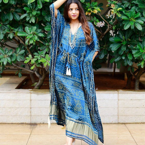 Silk Kaftan - Etsy
