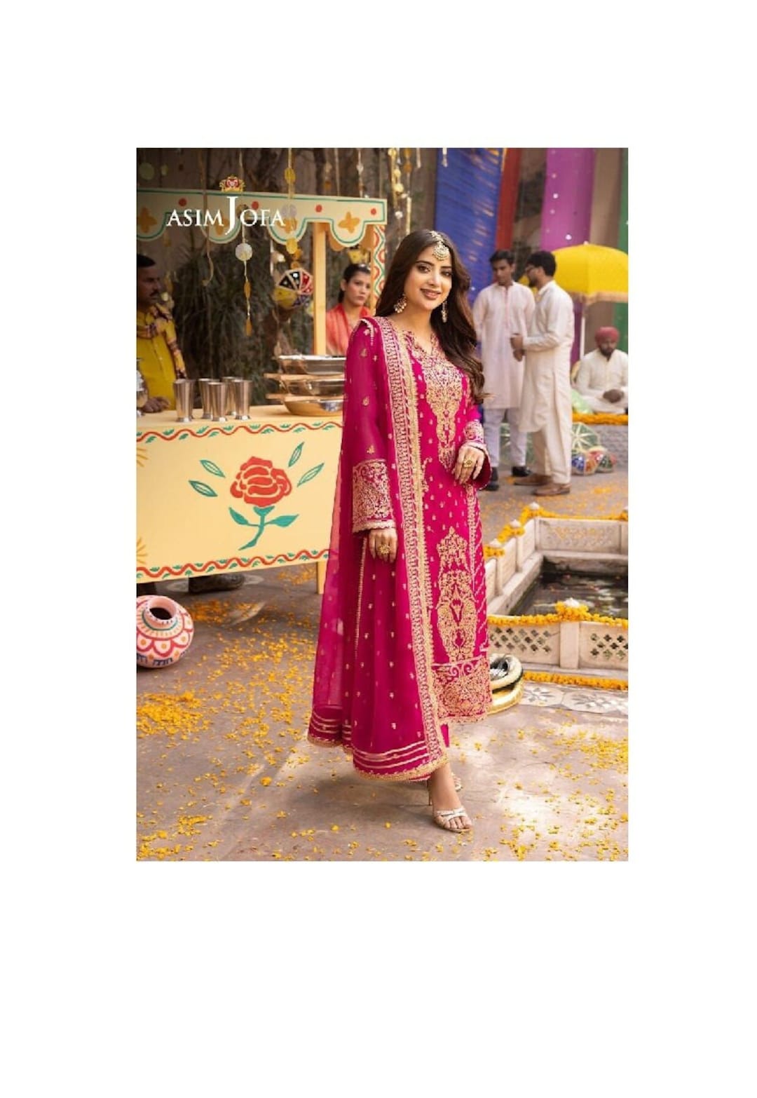 Pakistani Brand Asim Jofa Original Chiffon Embroidered Chamak Dhamak Collection Pakistani ...