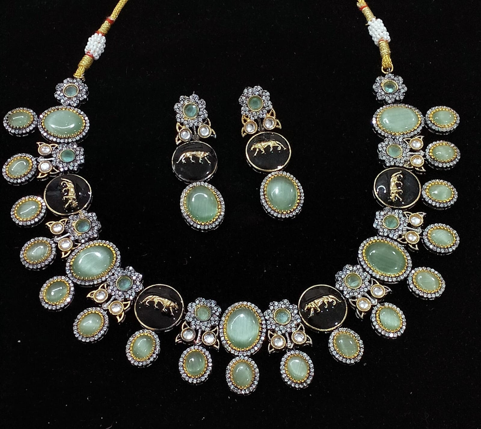 Sabyasachi Inspired Most Premium Panther Lion Finish Mehndi Antique ...