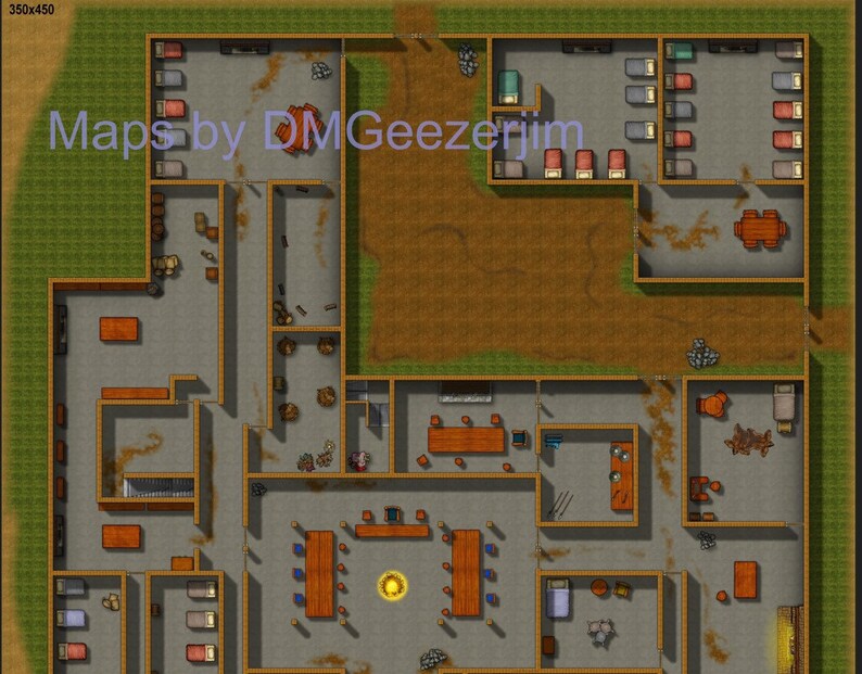 VTT Battle Map for D&D, Giant Fort Map, Hill Giant Fort, RPG Battle Map ...