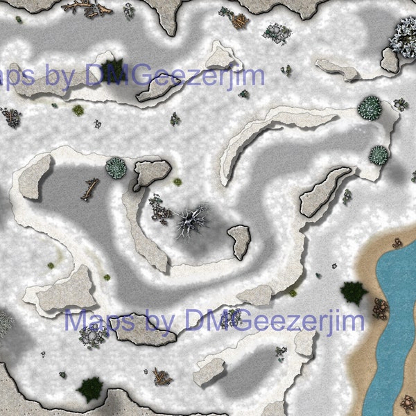 Mountain Battle Map - Etsy