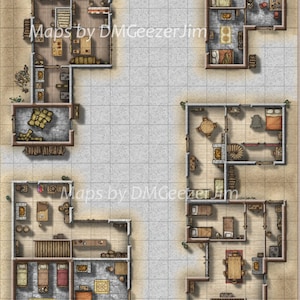 Battle Map, City Street, VTT, Digital Map, D&D, RPG, Dnd Urban Battle ...
