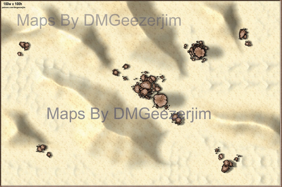 UPDATED Desert Battle Maps, Dnd Battle Map, VTT Digital Map, Outdoor ...