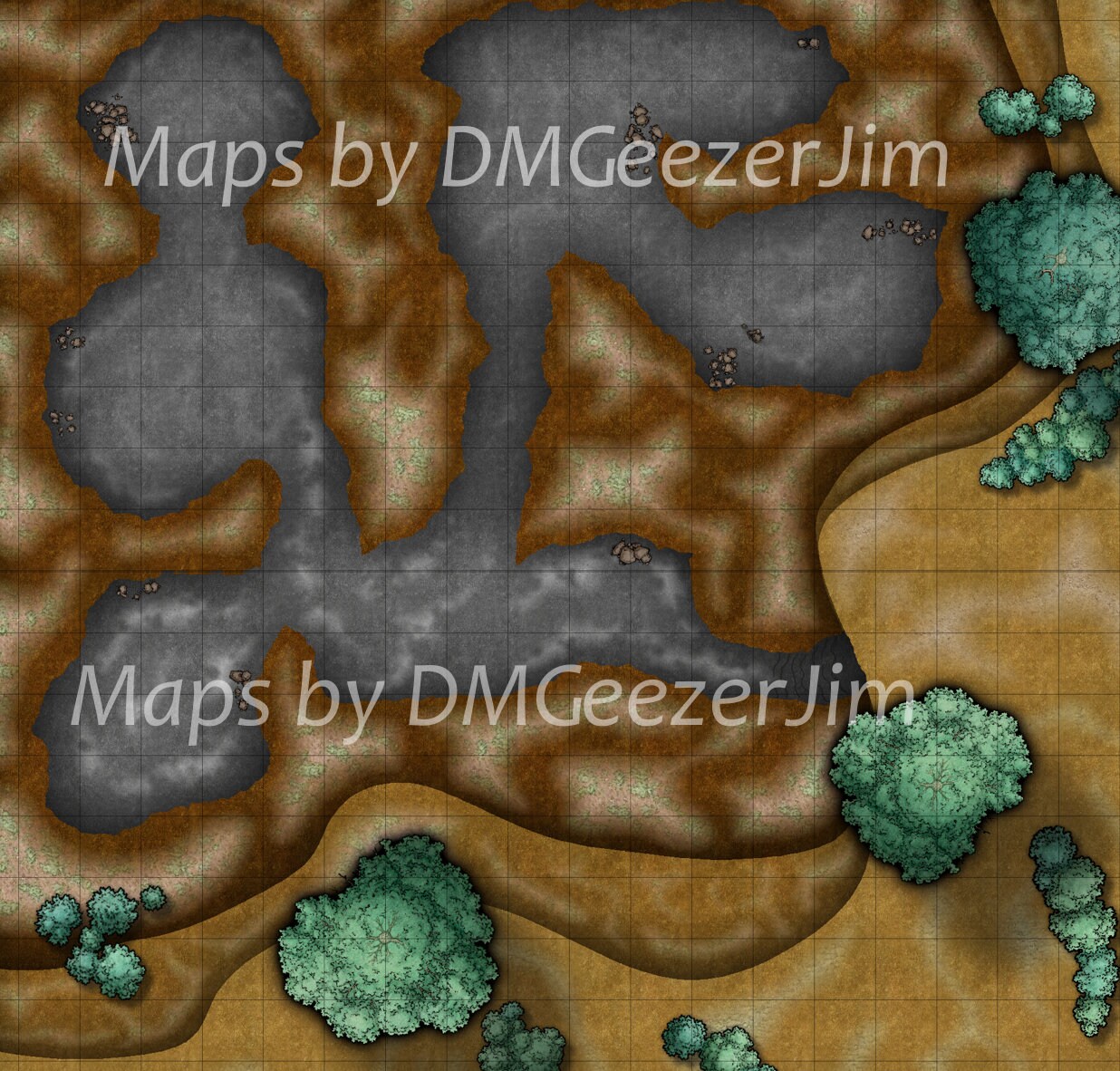 Cave and Hill Battle Map VTT Digital Battle Map RPG D&D - Etsy