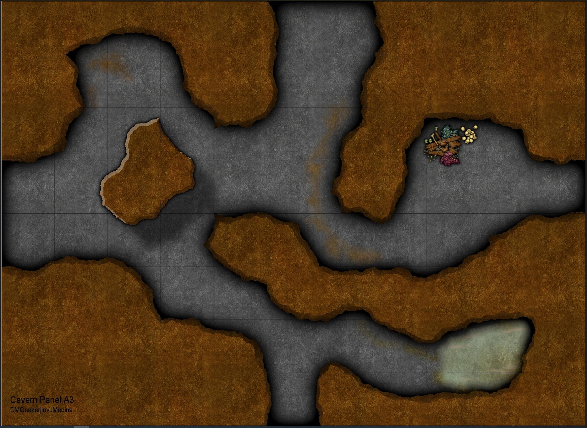 Caves and Caverns Maps, 40 Map Pack, Geomorphic Cave Map Tiles, VTT ...