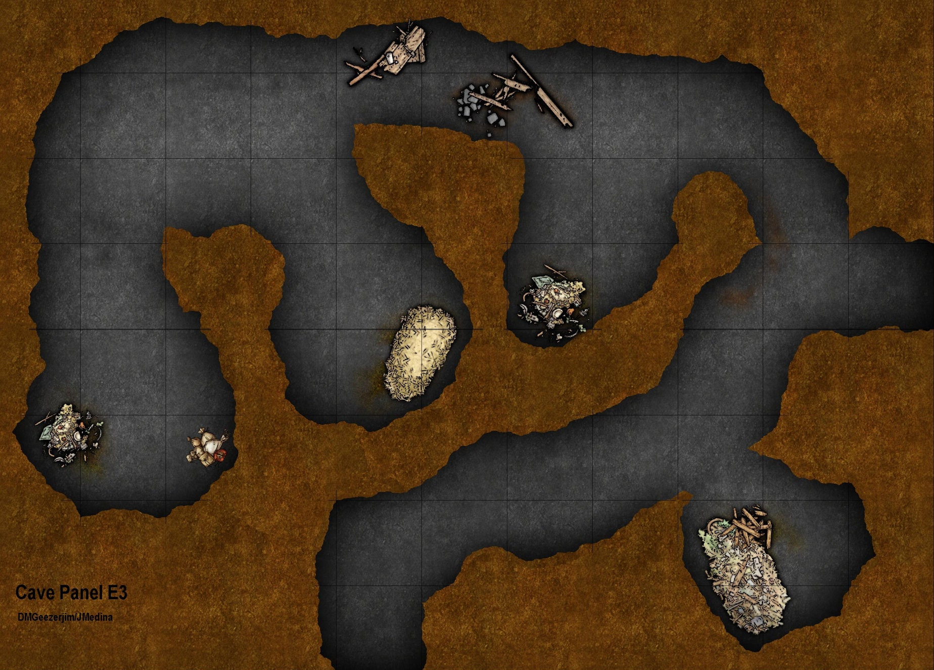 Caves and Caverns Maps, 40 Map Pack, Geomorphic Cave Map Tiles, VTT ...