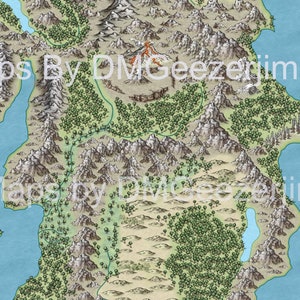 D&D Outdoor Map, Isle of Dread Remake, Digital RPG Map, Classic DND Map ...